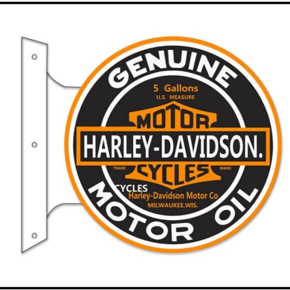 Wall Decor | Vintage Retro Double Sided Harley Davidson Genuine Motor ...